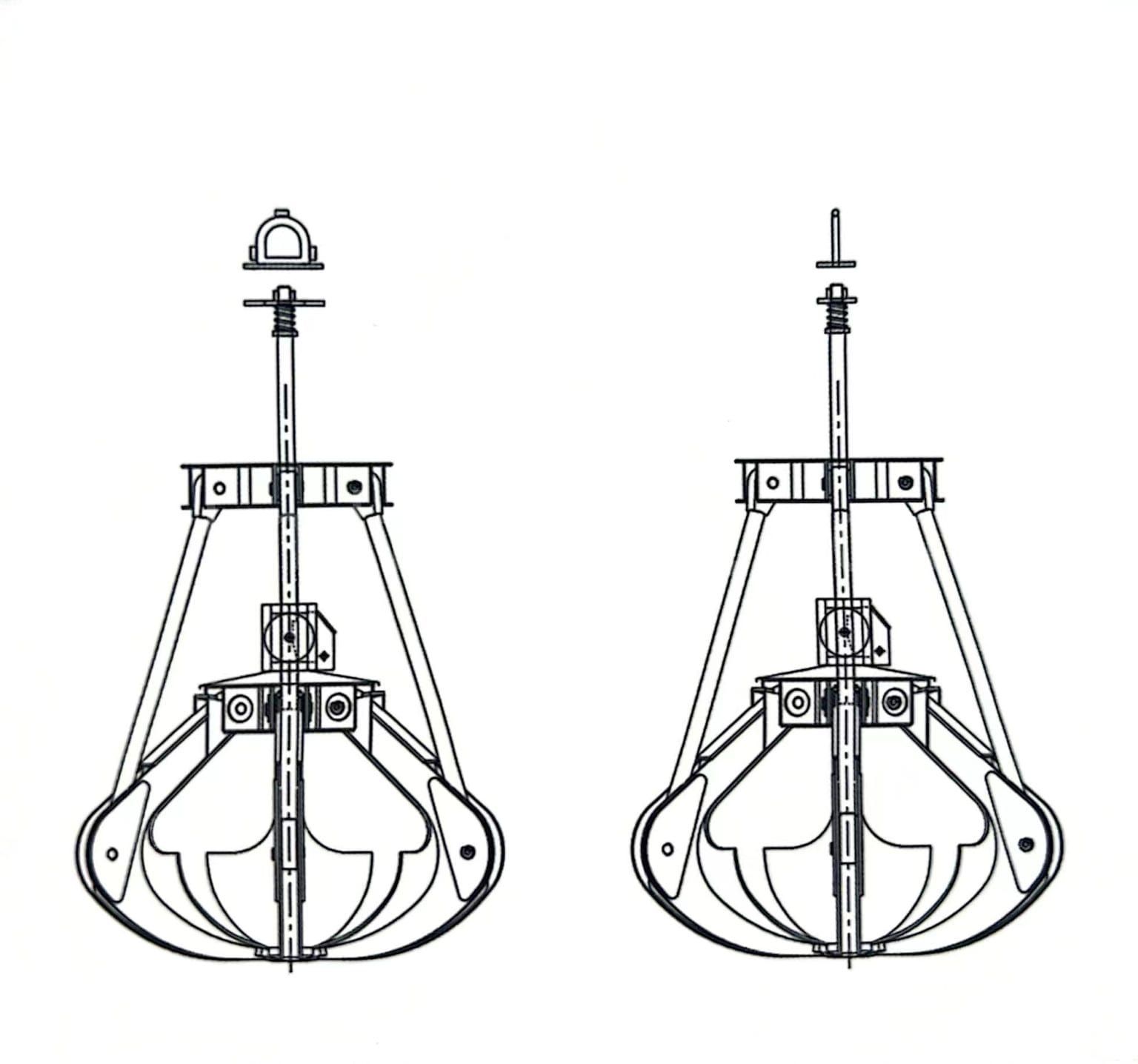 Single Rope Grab Bucket For Efficient Underwater Operations Single Rope ...