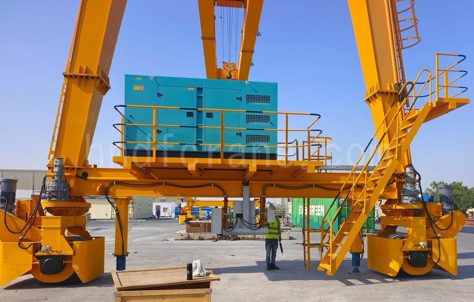 32t Rubber Tire Gantry Crane Installed In The UAE | Dafang Crane