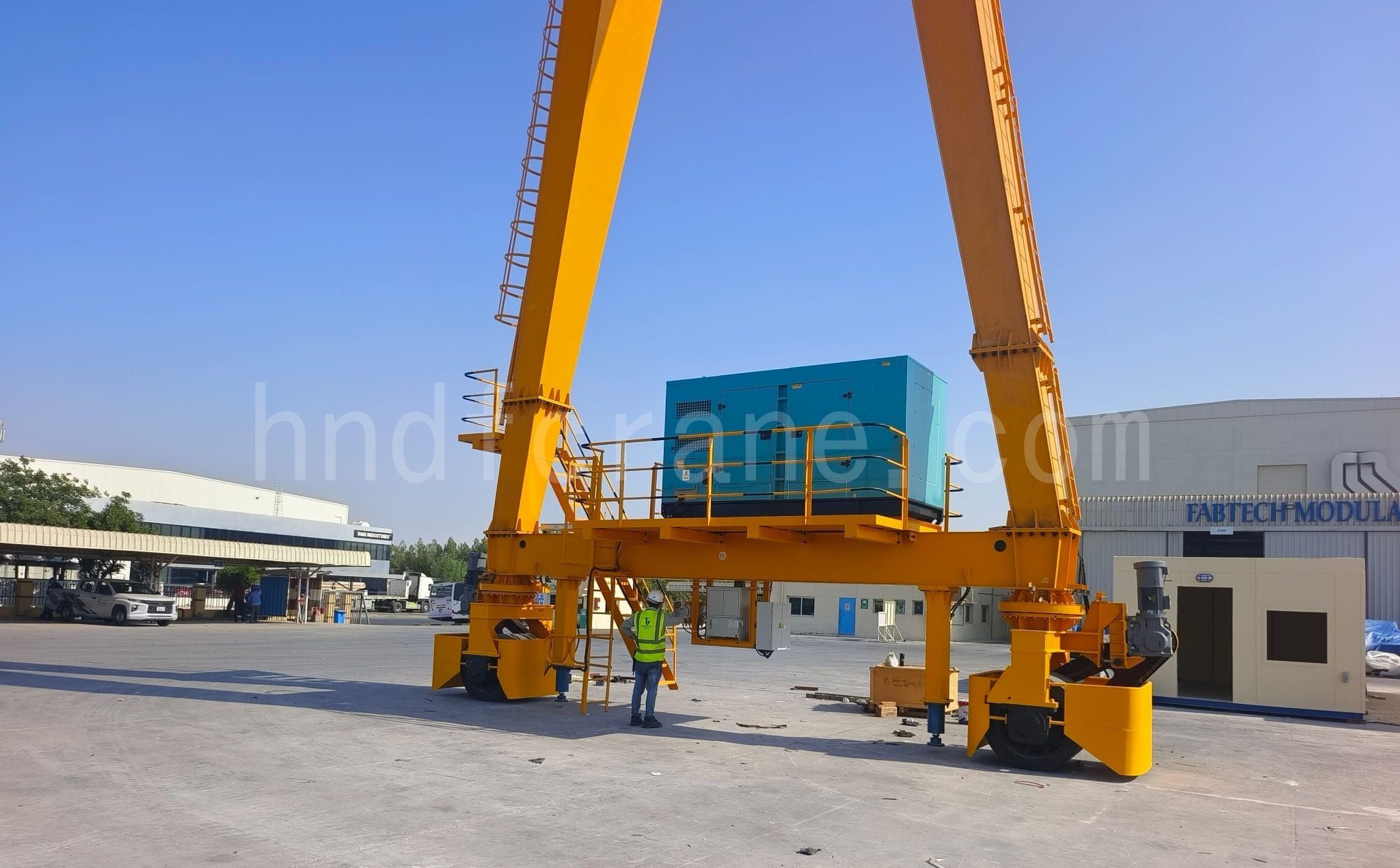 32t Rubber Tire Gantry Crane Installed In The UAE | Dafang Crane