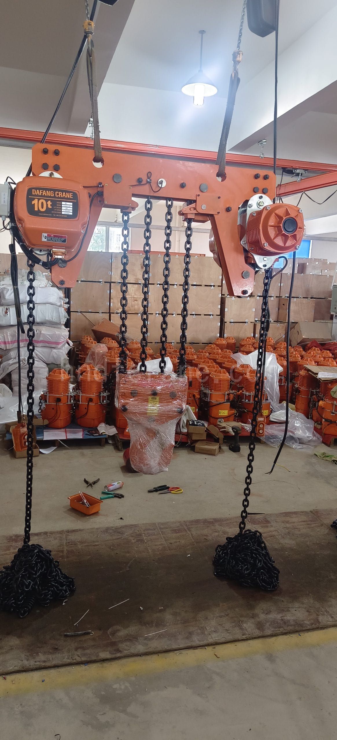 Electric Chain Hoists Exported To Colombia | Dafang Crane